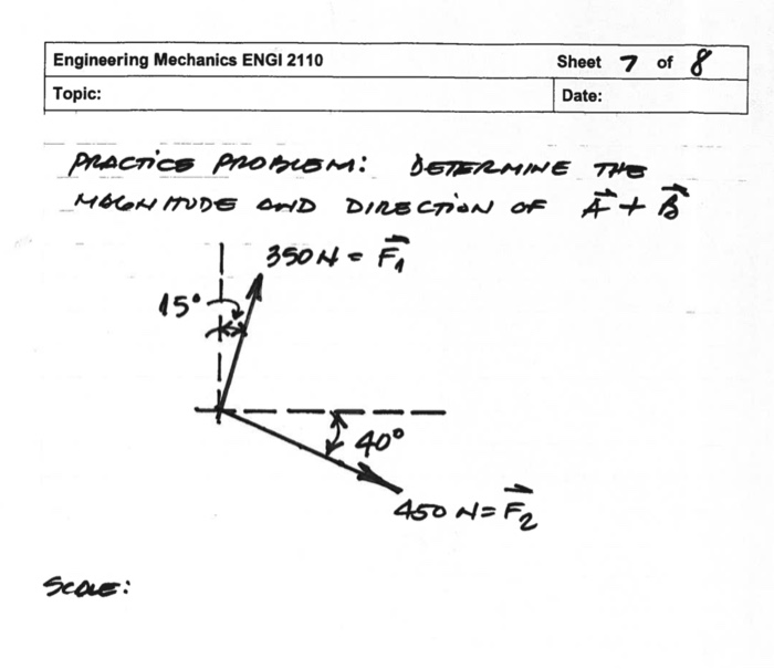 Solved of 8 Engineering Mechanics ENGI 2110 Topic: Sheet 7 | Chegg.com