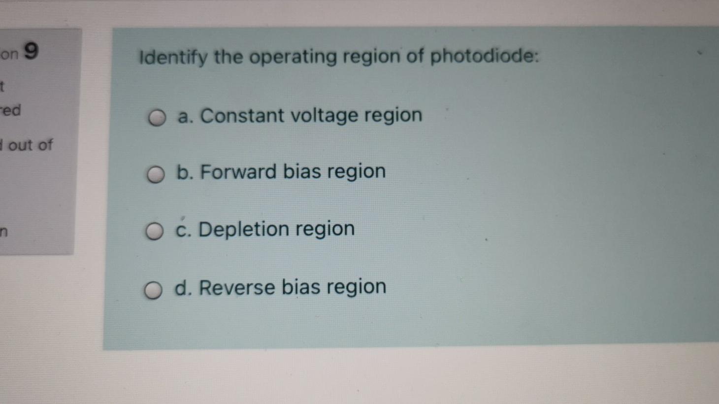 Solved The reverse bias voltage given to the photodiode | Chegg.com