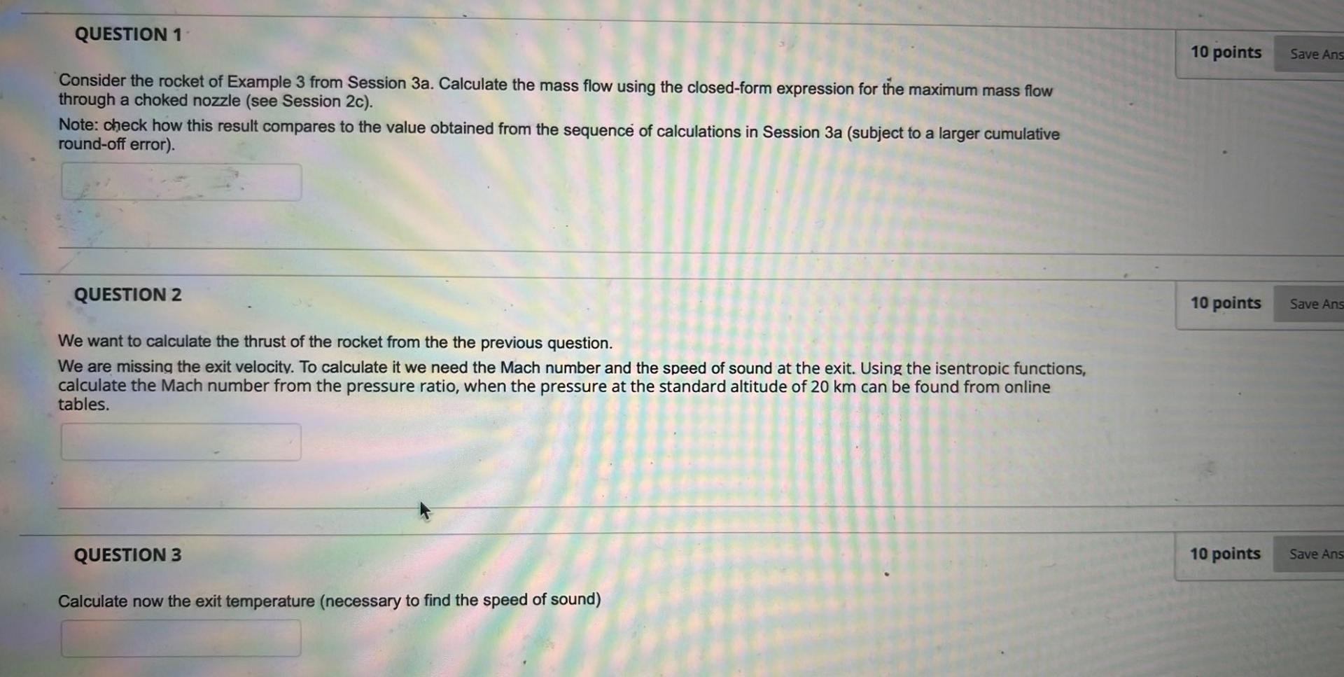 Consider the rocket of Example 3 from Session 3a. | Chegg.com