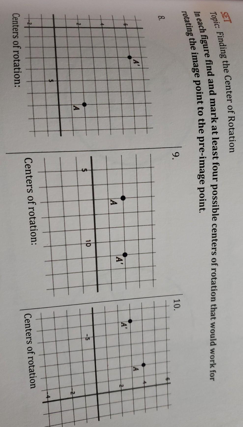 Solved SET 9. 10. 8. A' A A A' 2 А 16 $ in 무 А 2 Centers of | Chegg.com