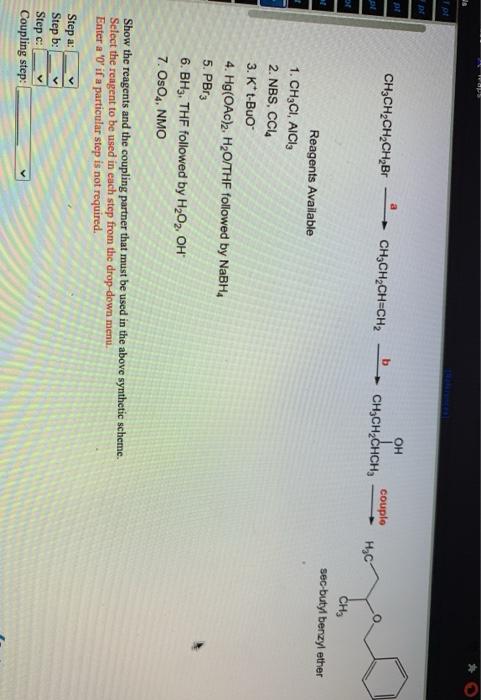 Solved Tot OH CH2CH2CH_CH4Br .. CH CHỌCH=CH2 6 CH CH.CHCH, | Chegg.com