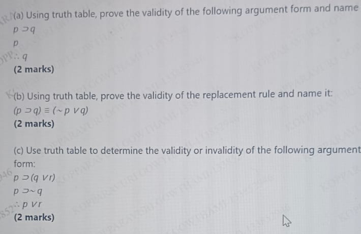 Solved (a) Using truth table, prove the validity of the | Chegg.com Solved (a) Using truth table, prove the validity of the | Chegg.com