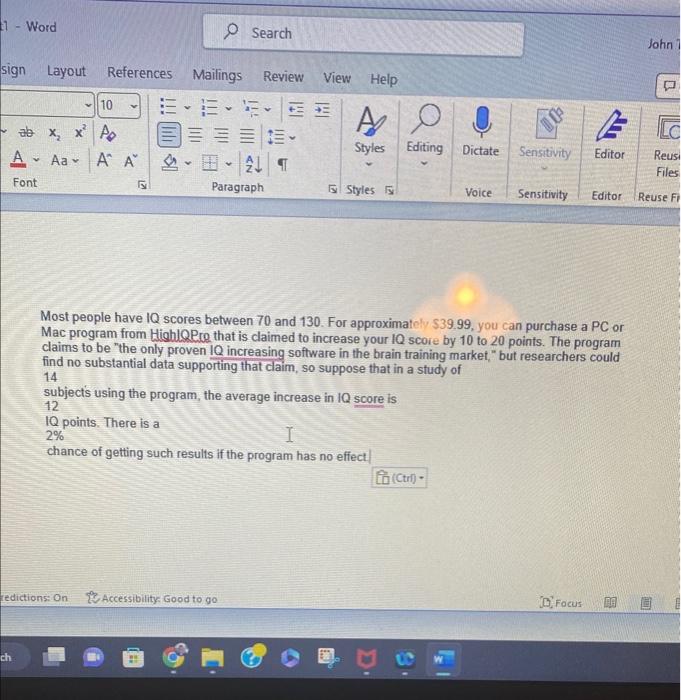 Solved Most people have IQ scores between 70 and 130. For | Chegg.com