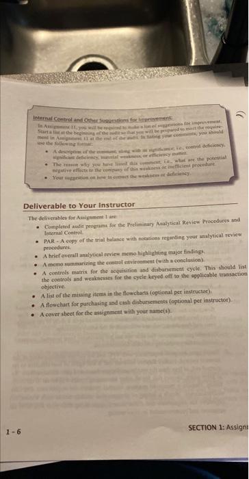 was the following tirmat. Deliverable to Your | Chegg.com