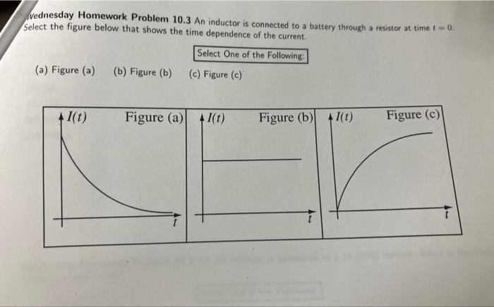 Solved Vednesday Homework Problem 10.3 An inductor is | Chegg.com