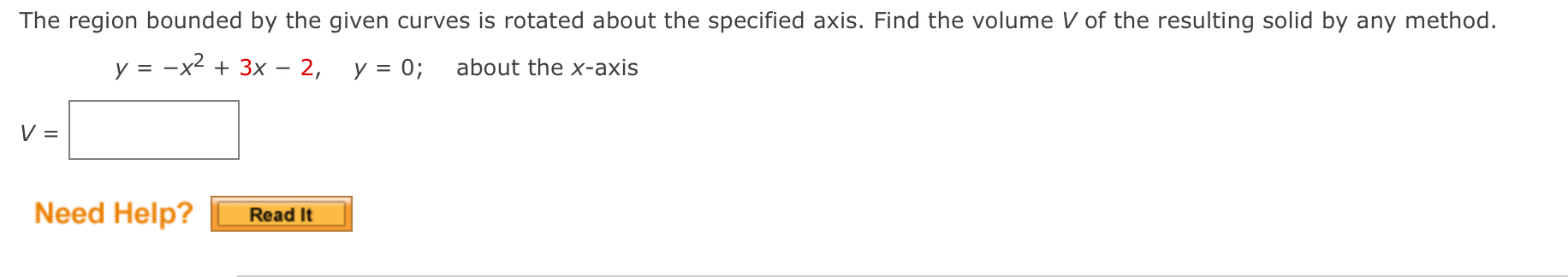 Solved The region bounded by the given curves is rotated | Chegg.com