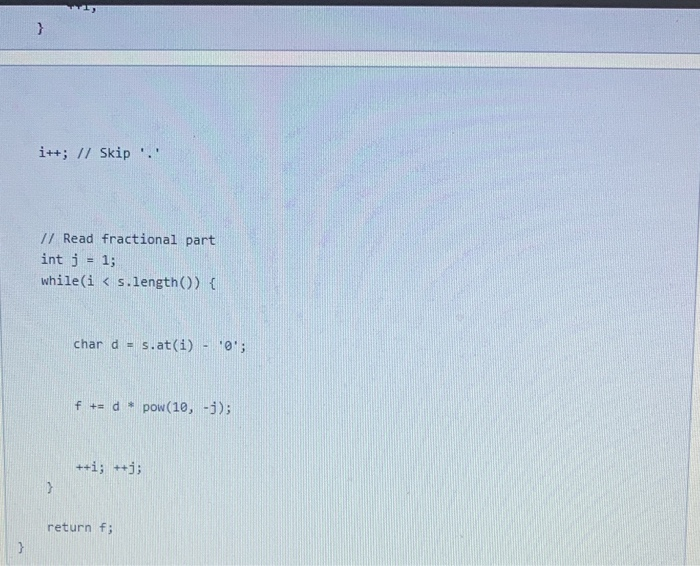 Solved Here is a function which converts a string containing | Chegg.com