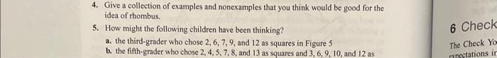 Solved 4. Give a collection of examples and nonexamples that | Chegg.com