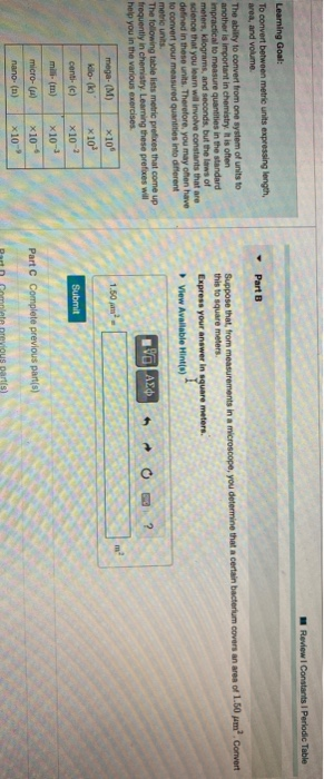 Solved Review Constants Periodic Table Part 3 Learning Goal: | Chegg.com