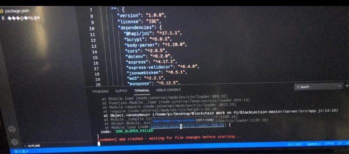 Solved at Module require (node: | Chegg.com
