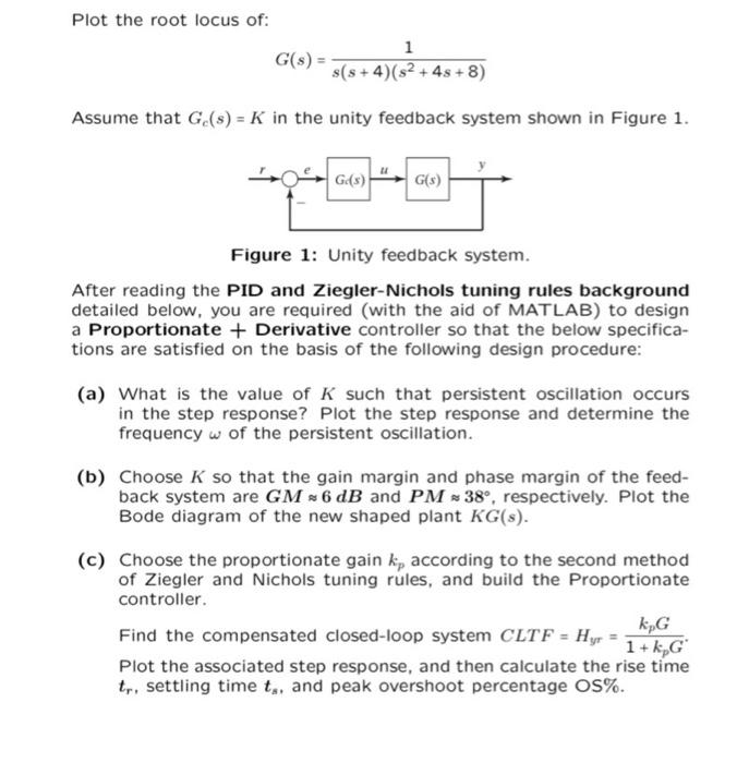 Solved Plot the root locus of: G(s)=s(s+4)(s2+4s+8)1 Assume | Chegg.com