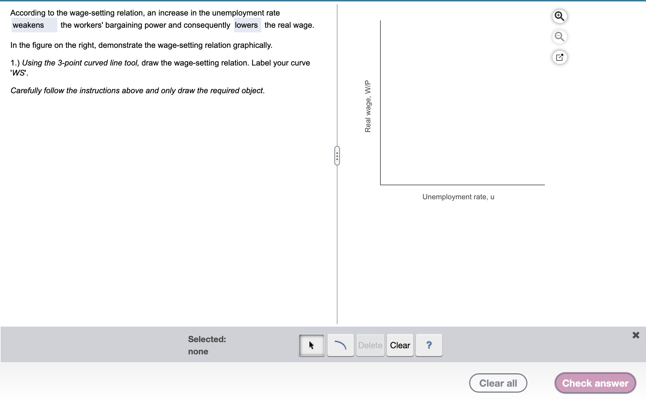 Solved According to the wage-setting relation, an increase | Chegg.com