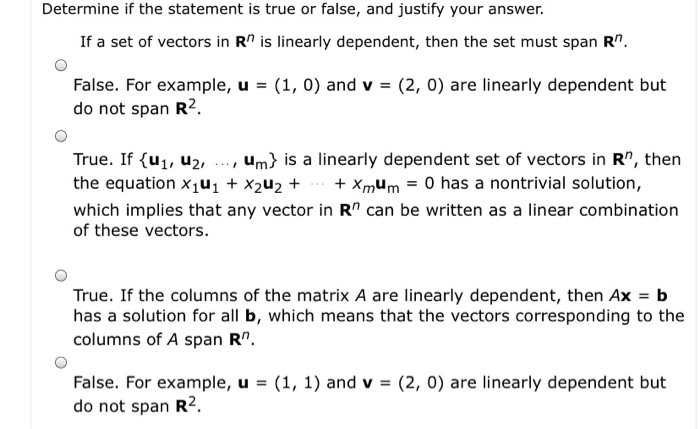 Solved Determine by inspection (that is, with only minimal | Chegg.com