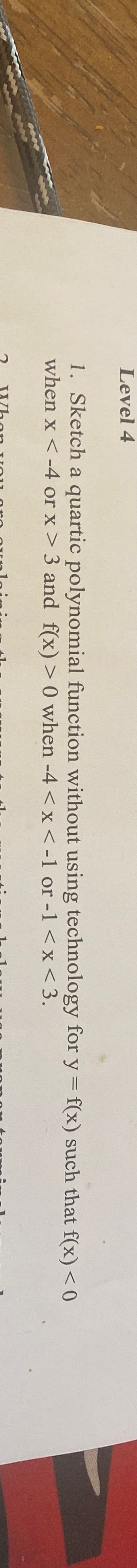 Solved Level 4sketch A Quartic Polynomial Function Without