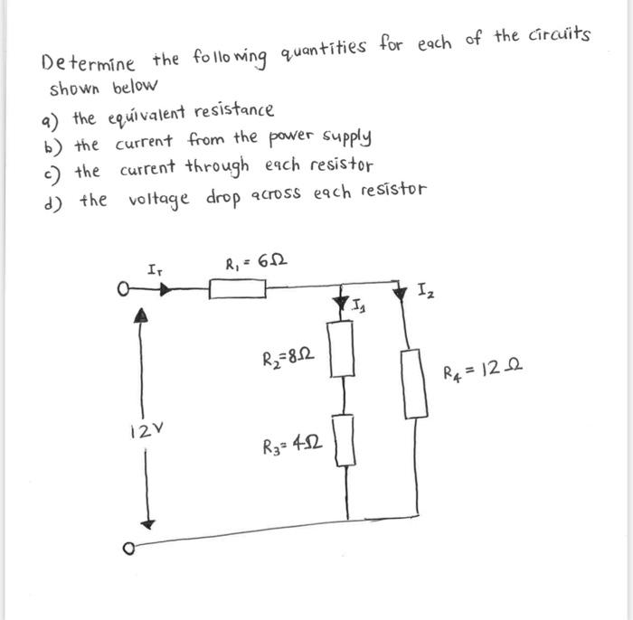 Solved Determine the following quantities for each of the | Chegg.com