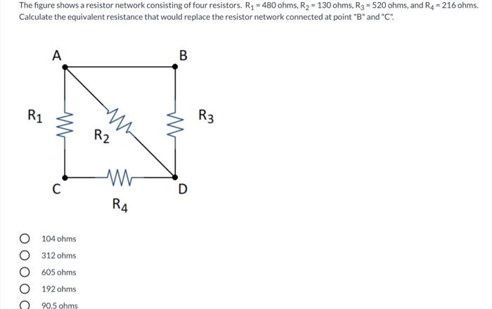 Solved The figure shows a resistor network consisting of | Chegg.com