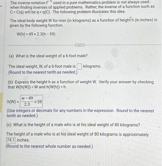 Solved The inverse notation f−1 used in a pure mathematics | Chegg.com