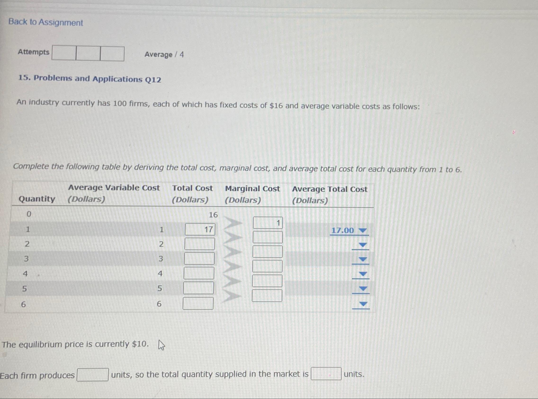 Solved Back to AssignmentAttempts Average / 415. ﻿Problems | Chegg.com