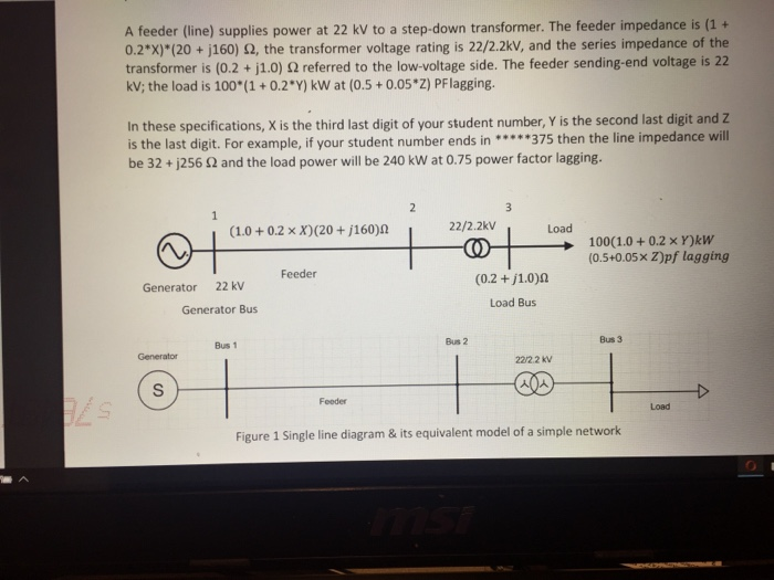 Solved A feeder (line) supplies power at 22 kV to a | Chegg.com