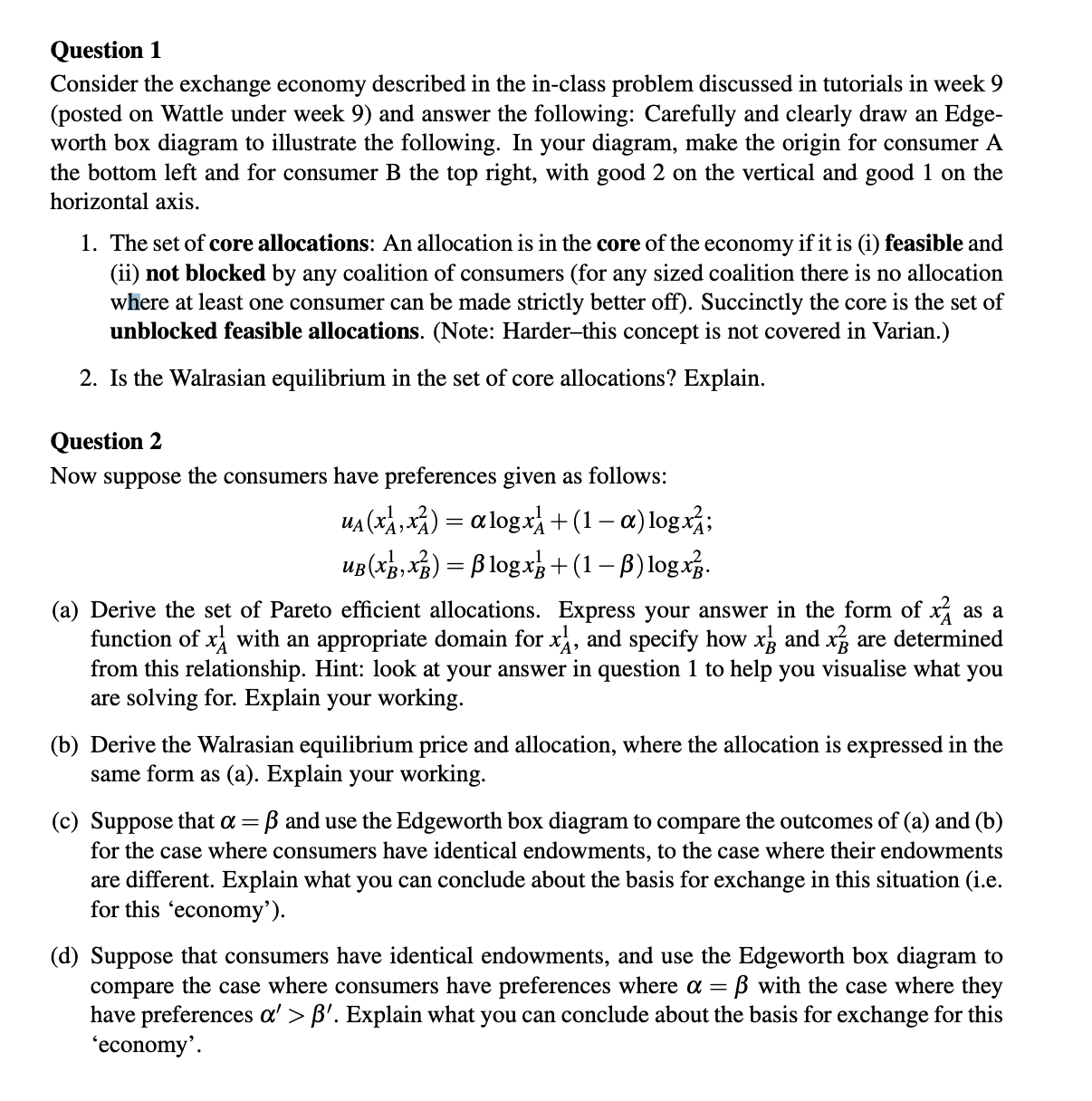 Solved I have attached an ﻿image detailing both question 1 | Chegg.com