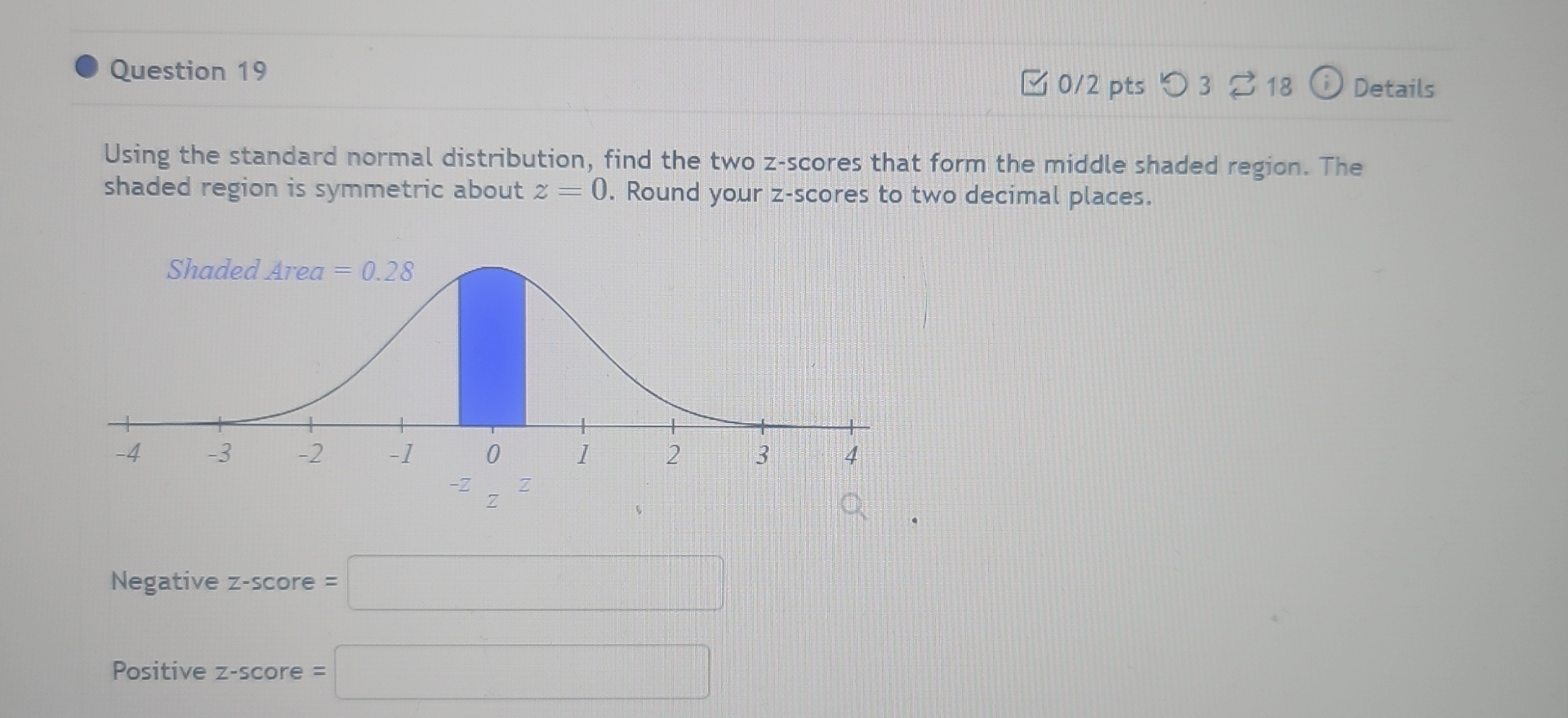Solved Question 19 Using The Standard Normal Distribution