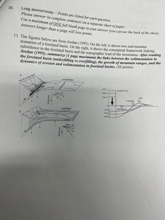 Solved III. Long answer/essay - Points are listed for each | Chegg.com Solved III. Long answer/essay - Points are listed for each | Chegg.com