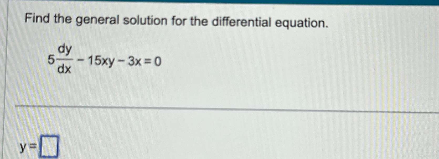 Solved Find the general solution for the differential | Chegg.com