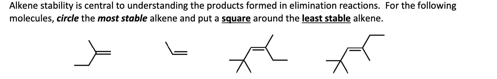 Solved Alkene stability is central to understanding the | Chegg.com