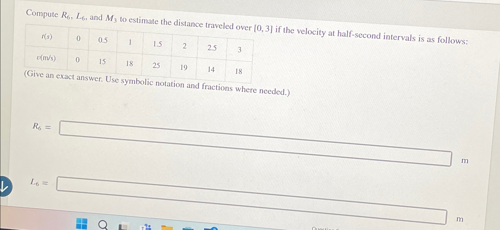 Solved Compute R6,L6, ﻿and M3 ﻿to estimate the distance | Chegg.com