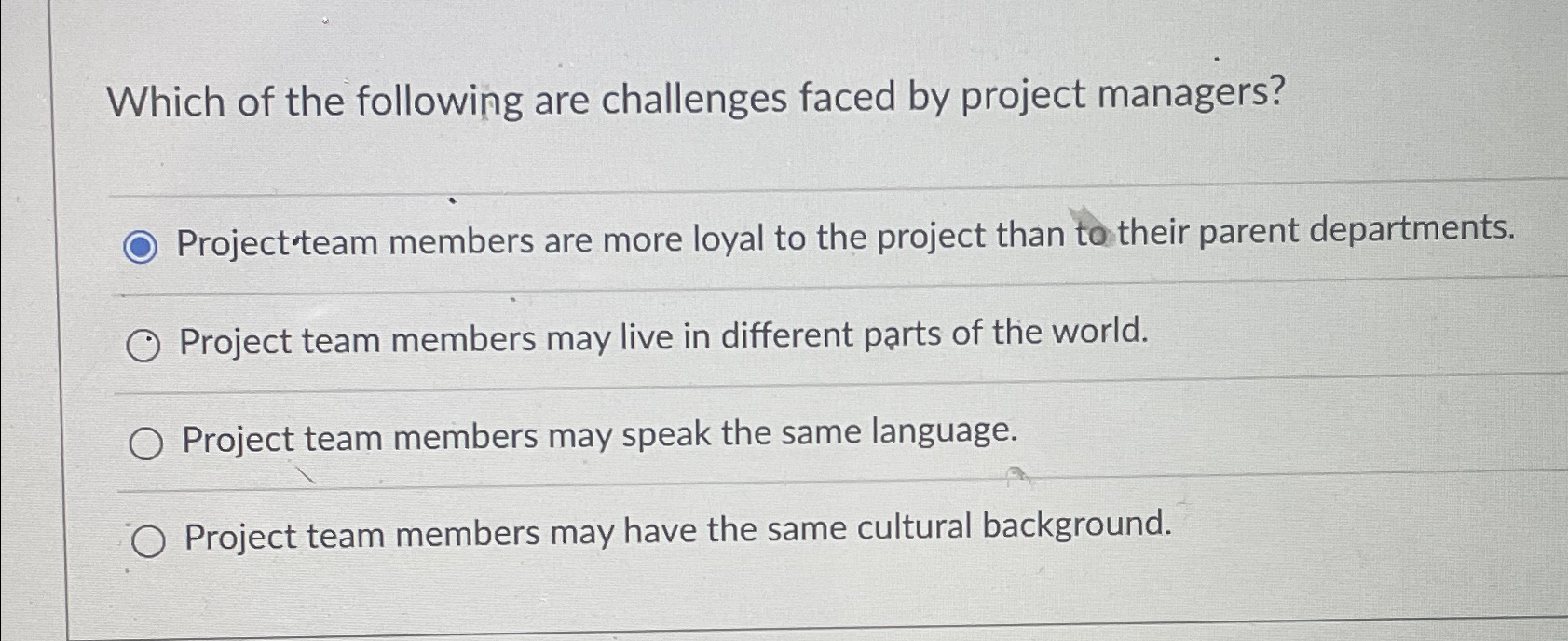 Solved Which of the following are challenges faced by | Chegg.com