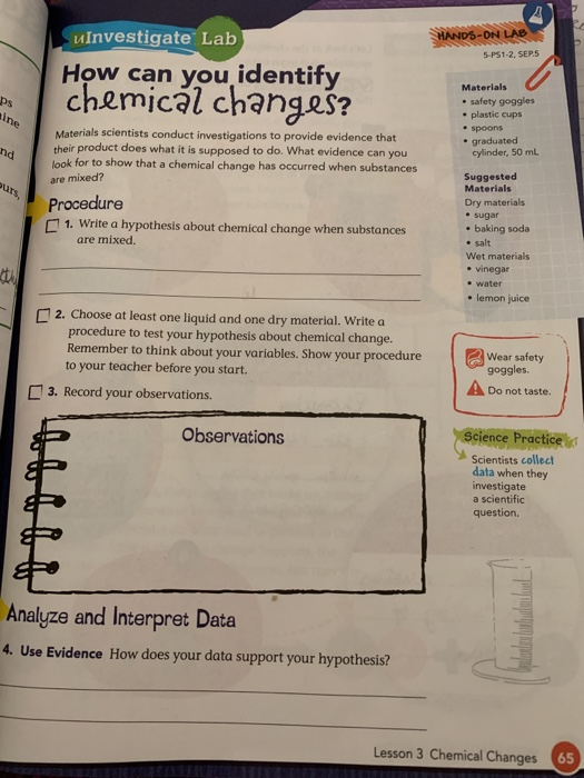 Solved HANDS-ON LAB 5-PS1-2, SEPS uinvestigate Lab How can | Chegg.com