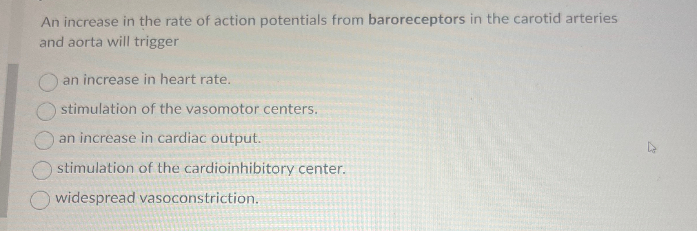 Solved An increase in the rate of action potentials from | Chegg.com