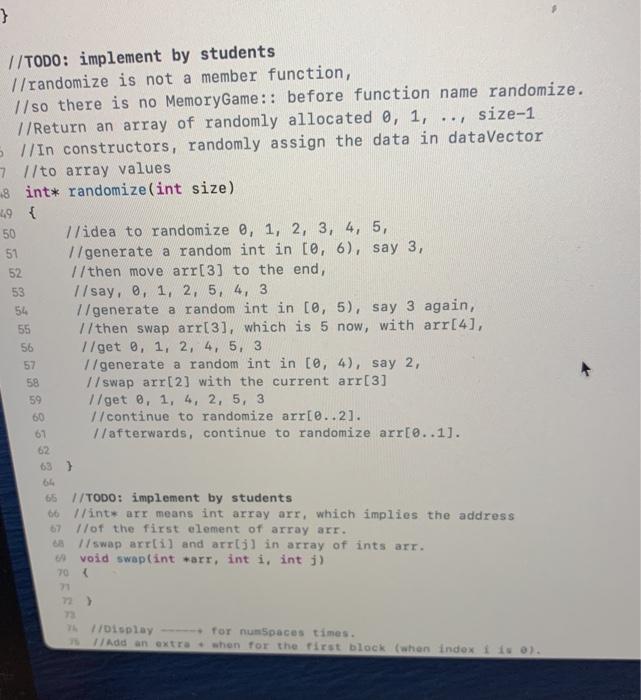 Solved 14 MemoryGame.cpp > No Selection 1 #include | Chegg.com