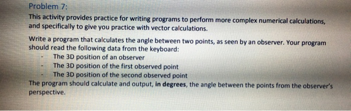 Solved Problem 7: This activity provides practice for | Chegg.com