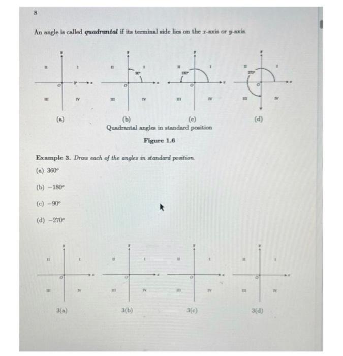 Solved An angle is called quadruntal if its terminal side | Chegg.com
