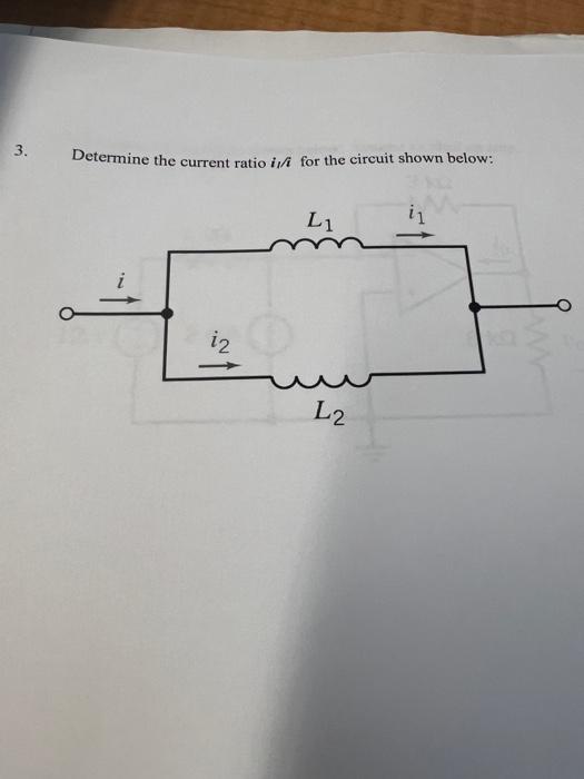 Solved Determine the current ratio i1/i for the circuit | Chegg.com