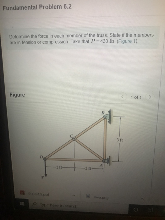 Solved Fundamental Problem 6.2 Determine the force in each | Chegg.com