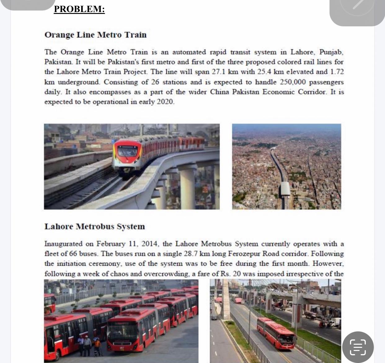 Solved PROBLEM:Orange Line Metro TrainThe Orange Line Metro | Chegg.com