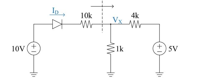 Solved Use Thevenin's theorem to solve Vx and Id | Chegg.com