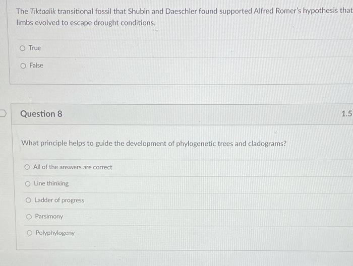 Solved The Tiktaalik transitional fossil that Shubin and | Chegg.com