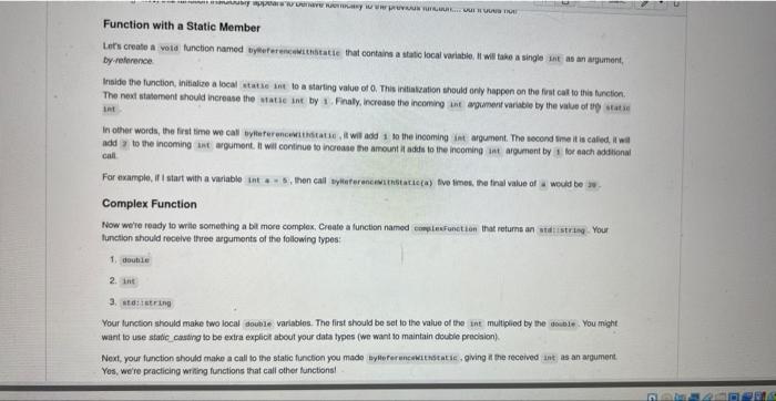 Solved Function with a Static Member by-melorence. Inside | Chegg.com