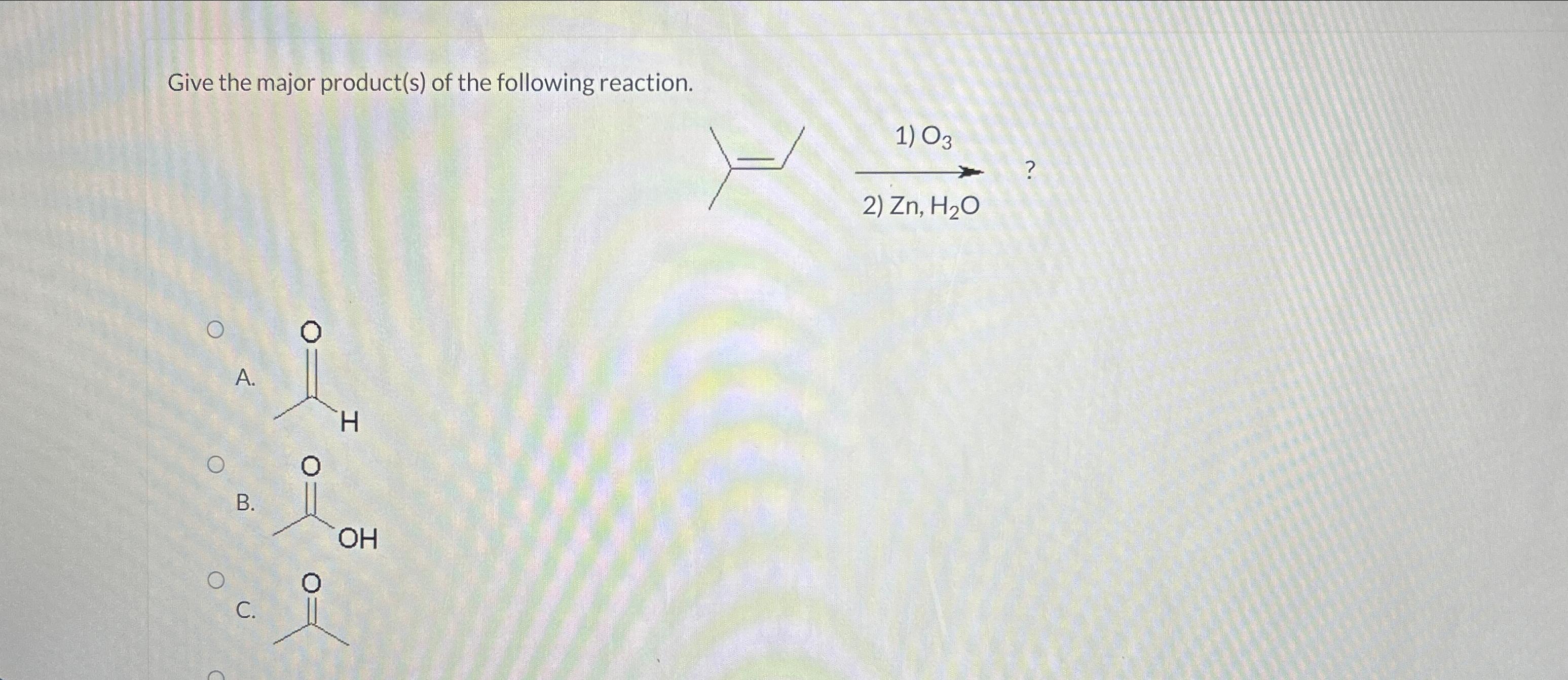 Solved Give the major product(s) ﻿of the following | Chegg.com