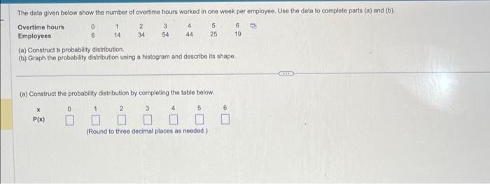 Solved (a) Construct a probability distribution. (b) Graph | Chegg.com