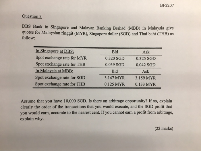 Solved BF2207 Question 3 DBS Bank In Singapore And Malayan Chegg Solved BF2207 Question 3 DBS Bank In Singapore And Malayan Chegg