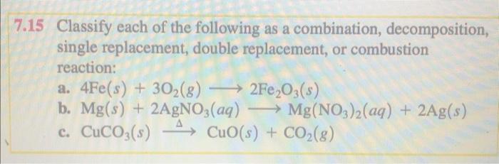 Solved 7.13 Classify each of the following as a combination, | Chegg.com