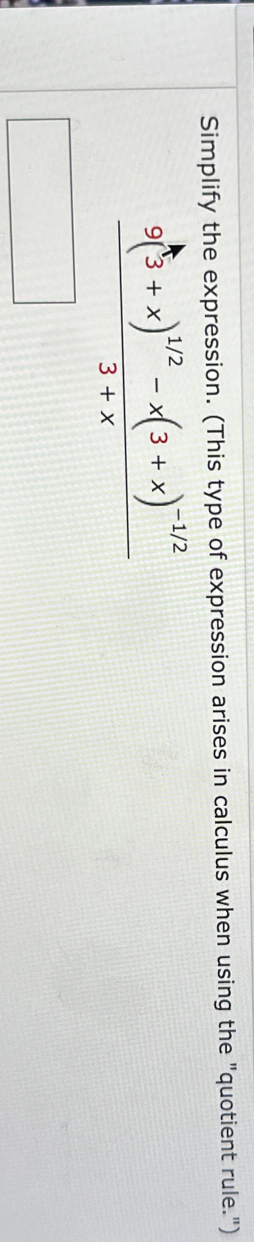 Solved Simplify the expression. (This type of expression | Chegg.com