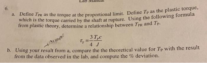 6. 1. Define Ter as the torque at the proportional | Chegg.com