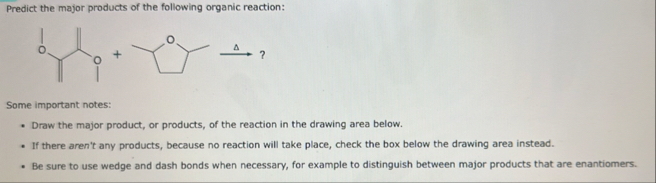 Solved Predict the major products of the following organic | Chegg.com