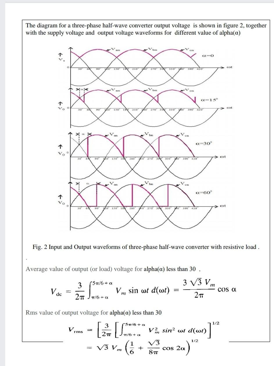 Solved Experiment No.5 Three-Phase Half Wave Converter Aim:- | Chegg.com