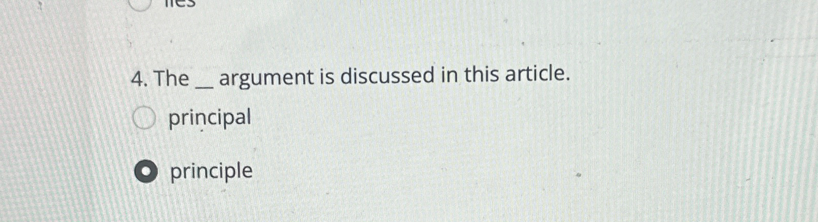 Solved The_argument is discussed in this article. principal | Chegg.com
